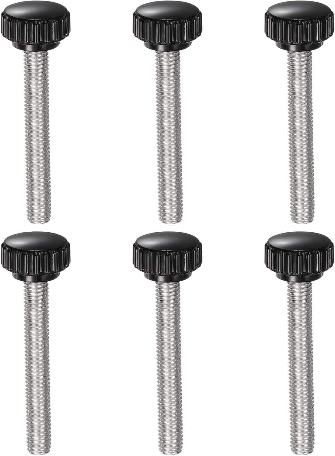 6pcs Knurled Clamping Knobs M8 x 60mm Metric 304 Stainless Steel Male Thread Thumb Screw on Type ...