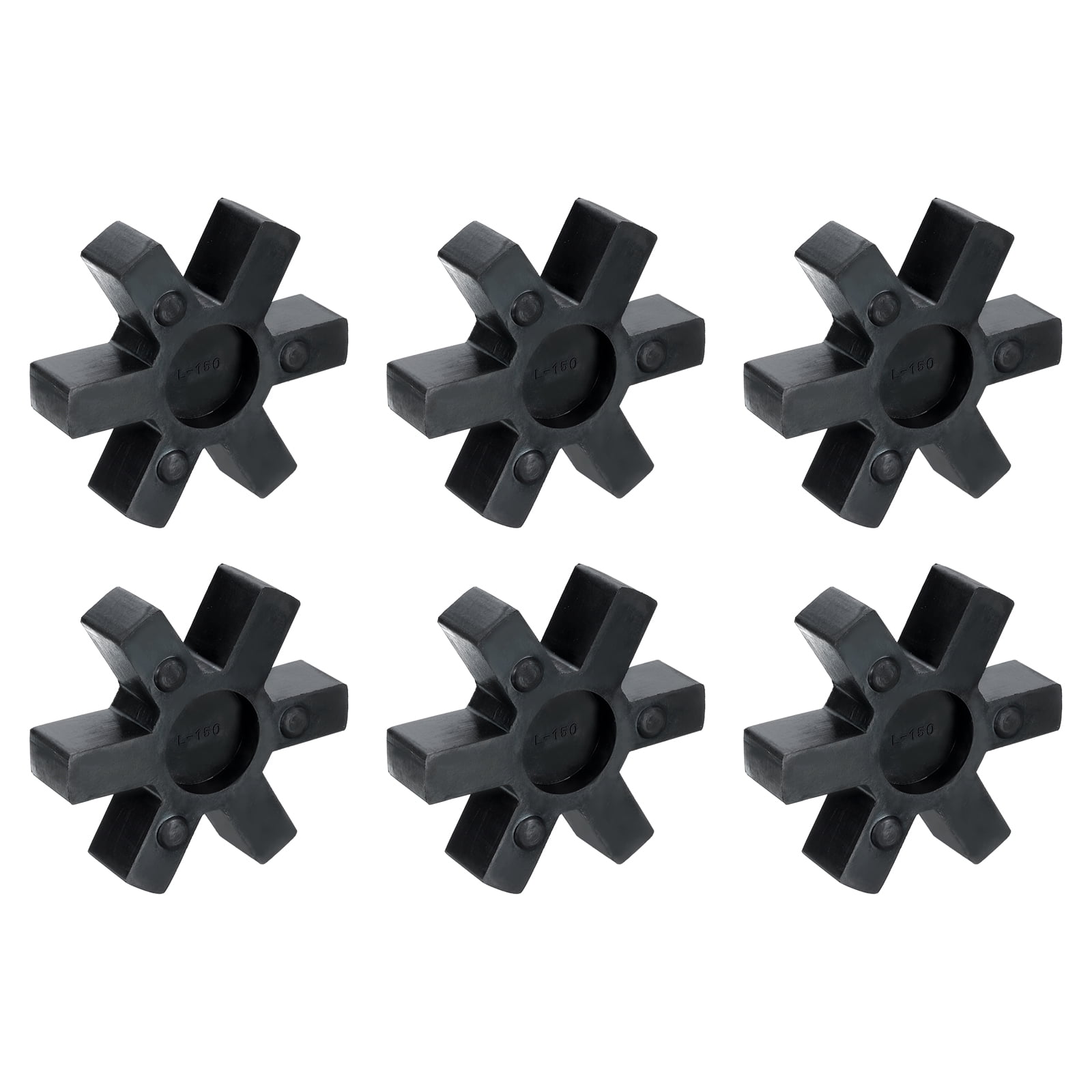 6pcs L150 Jaw Coupling Insert NBR Rubber L-Jaw Coupler Set, Black ...