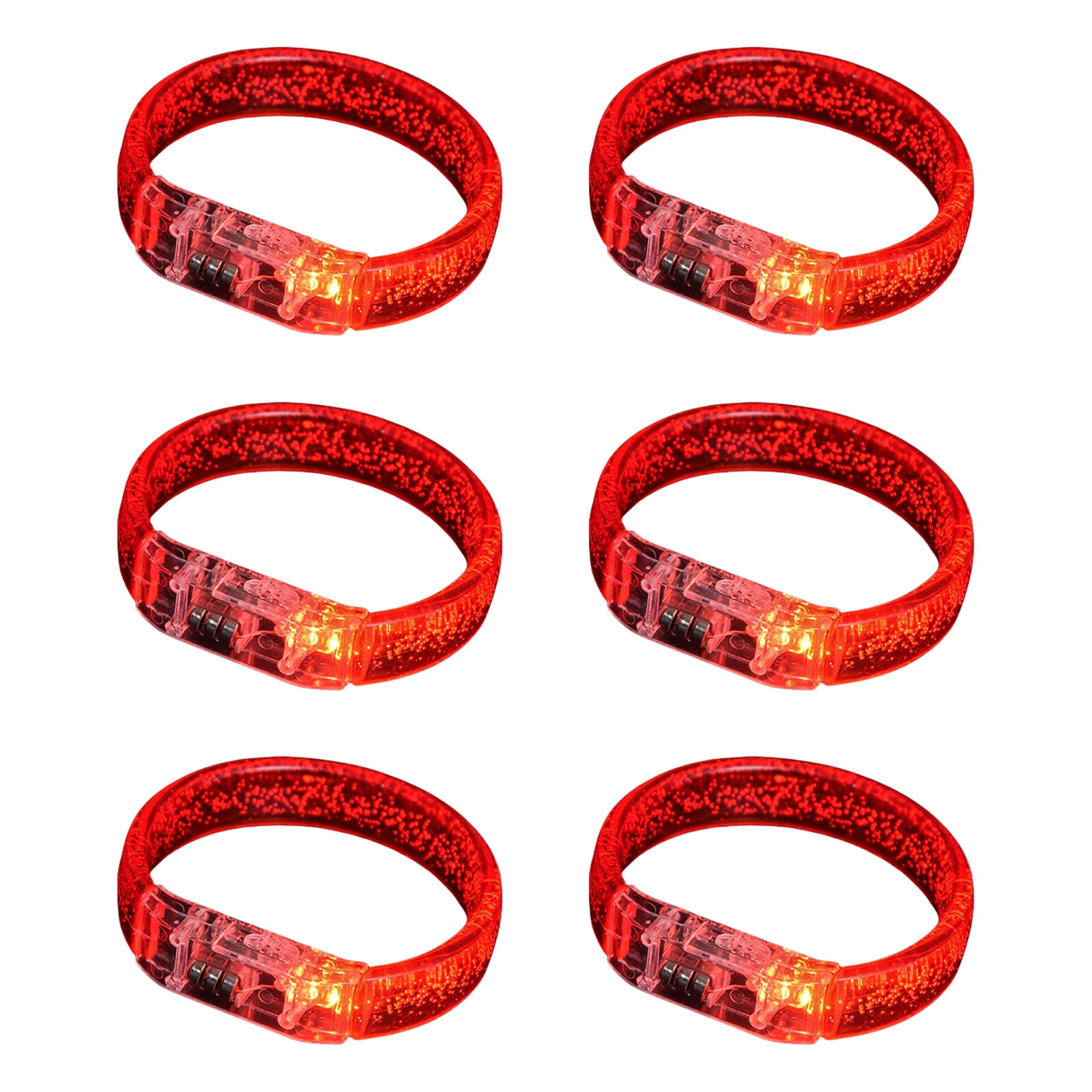 6pcs LED Light Up Bracelets for Kids Birthday Party Festival Bangles ...