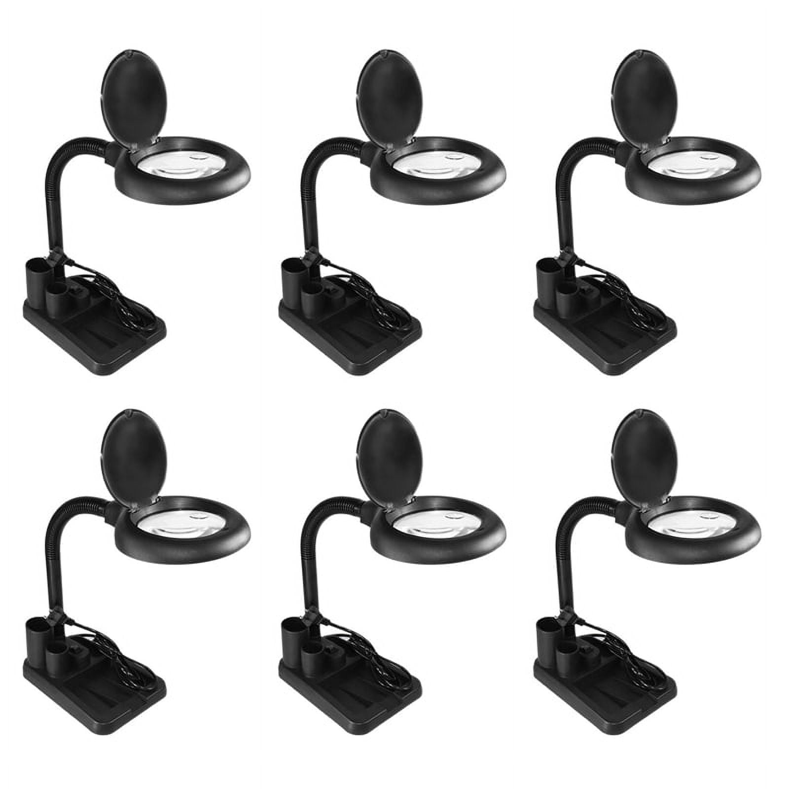 6pcs LED Magnifying Lamp 5X 10X Magnifier with Light Table and Desk ...