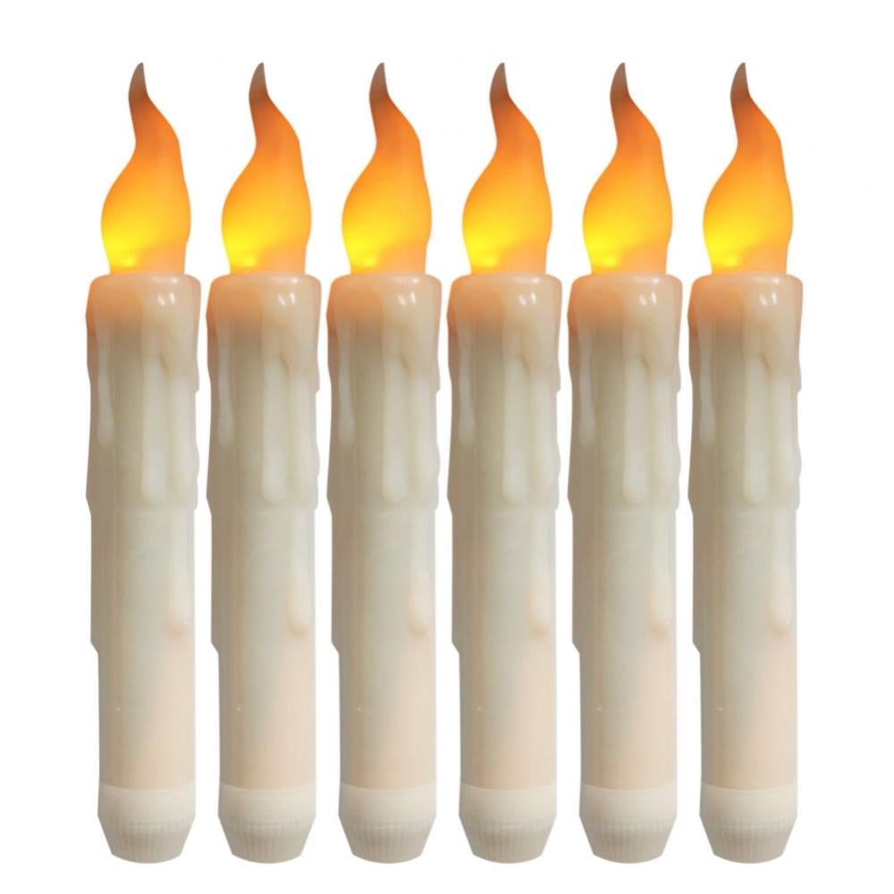 12pcs LED Taper Candles with Remote Control, Battery Operated Flameless ...
