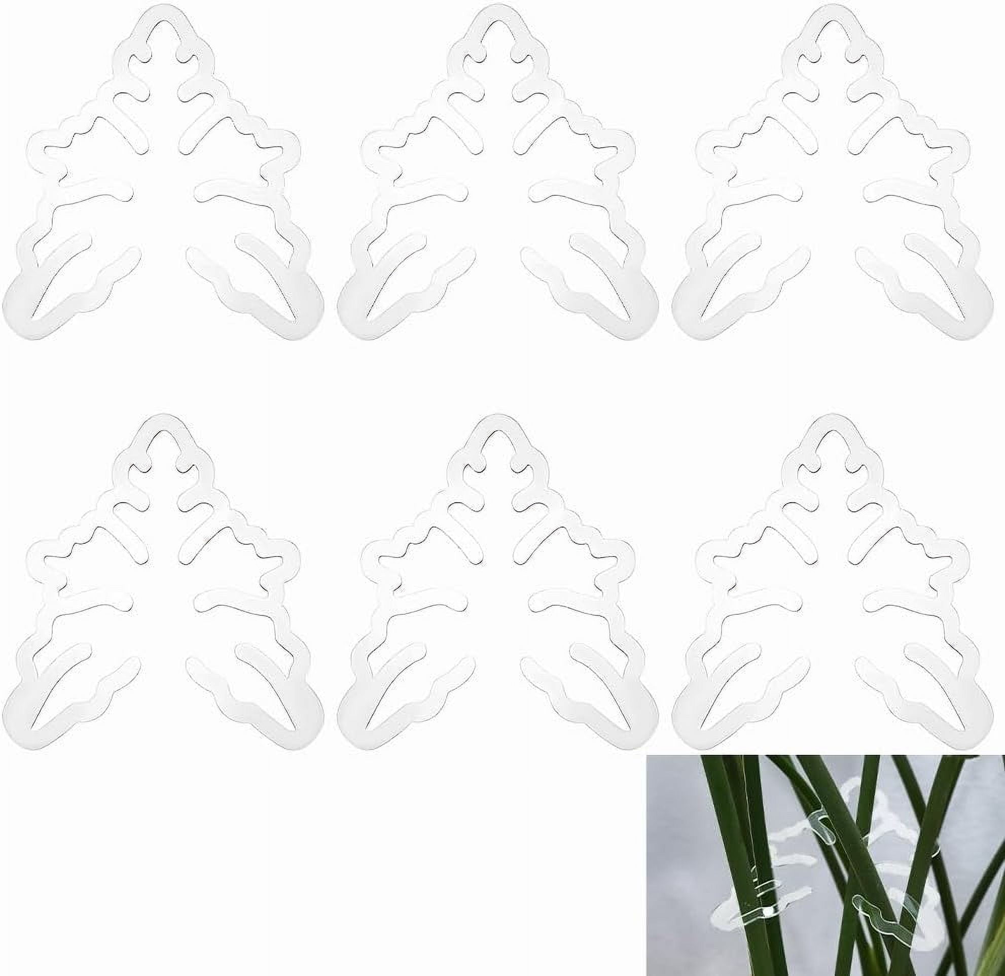 6pcs Leaf Shape Acrylic Plant Growth Fixator Reusable Plant Retaining ...