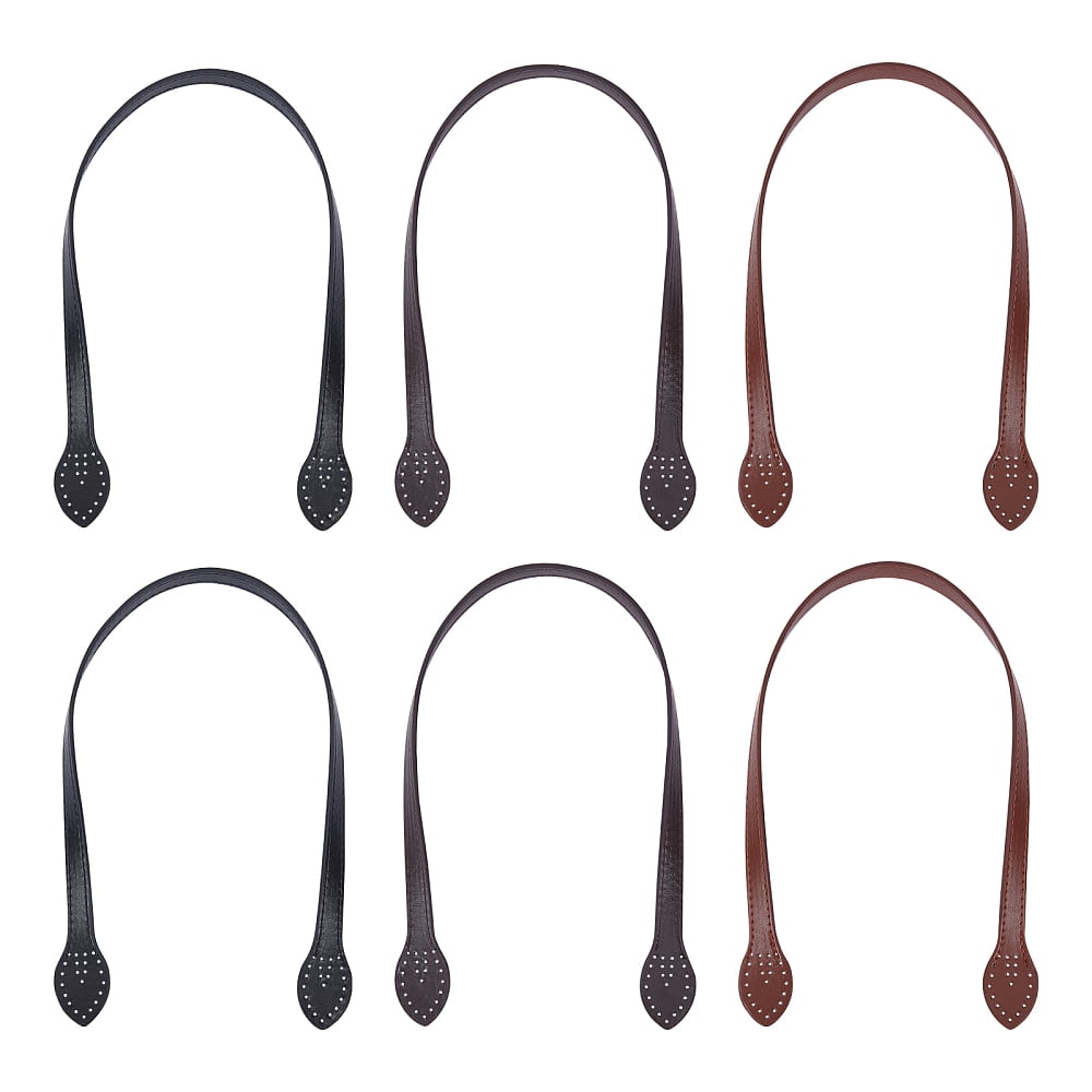6pcs Leather Purse Straps 23.6 Inch PU Leather Bag Handles Replacement ...