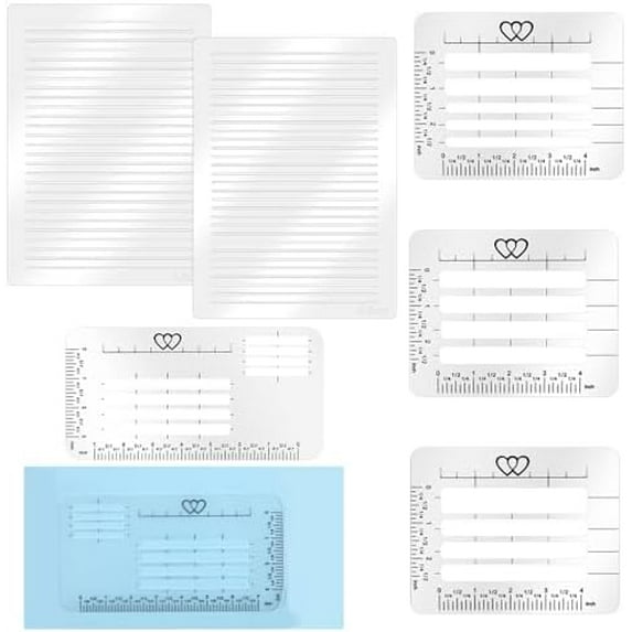 6pcs Line Drawing Stencil Lettering Guide Straight Line Stencil ...