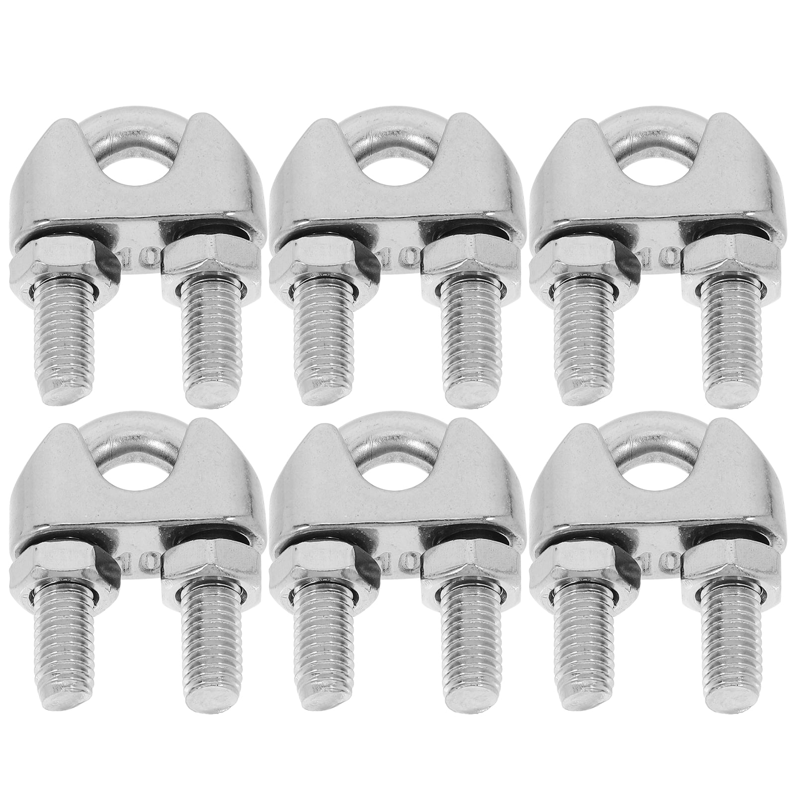 6pcs M10 Wire Rope Clip Cable Clamps Wire Rope Loop Clamp Stainless ...