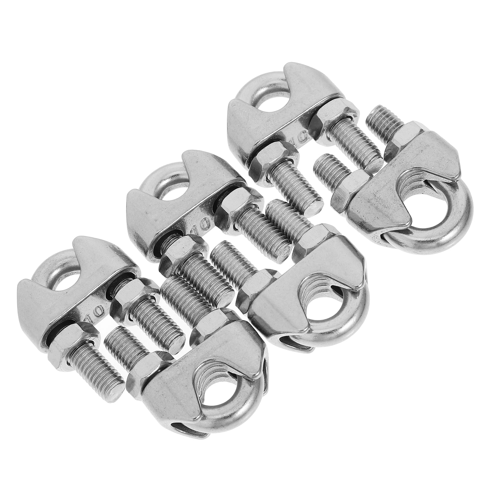 6pcs M10 Wire Rope Clip Cable Clamps Wire Rope Loop Clamp Stainless ...