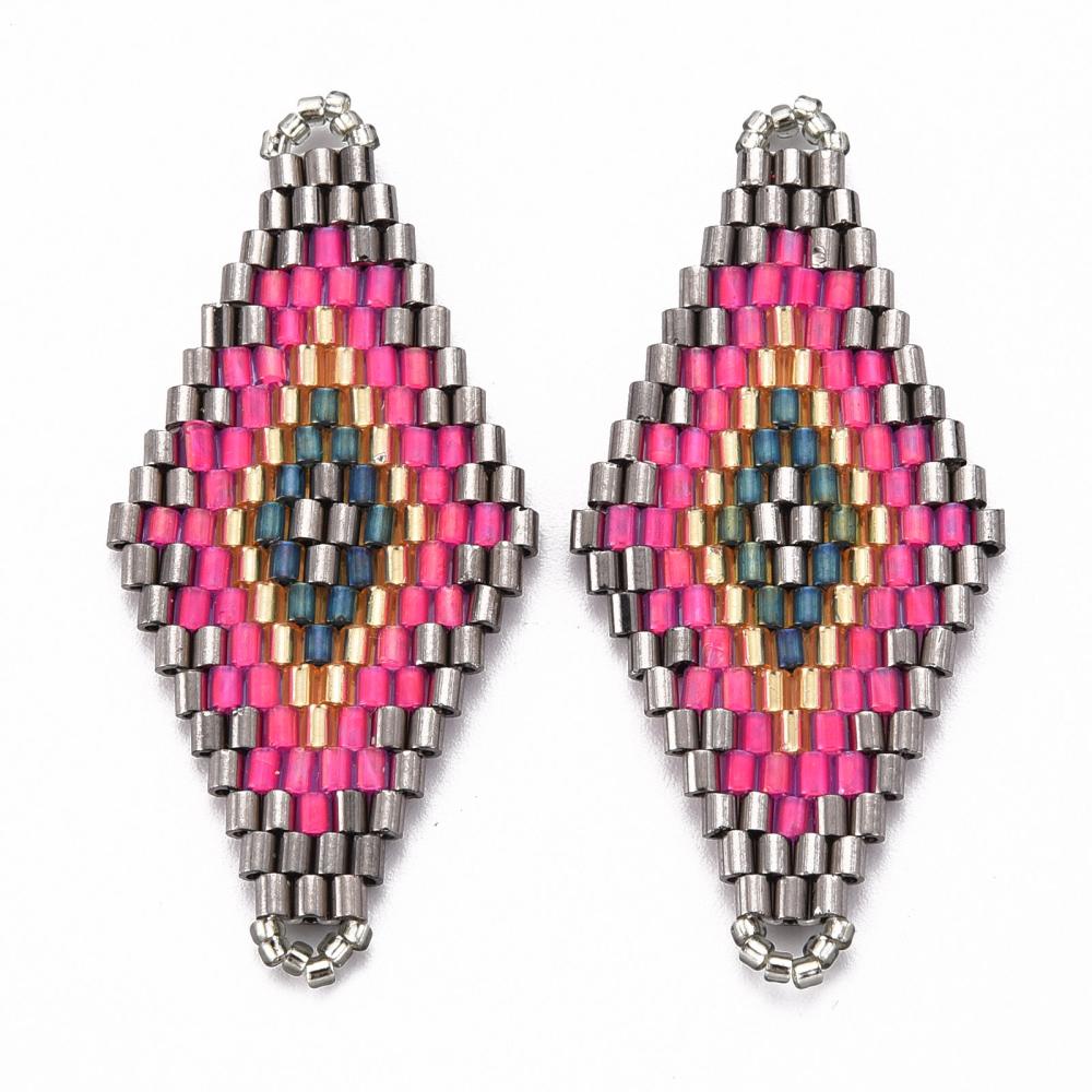 6pcs MIYUKI & TOHO Handmade Japanese Seed Beads Links Loom Pattern ...