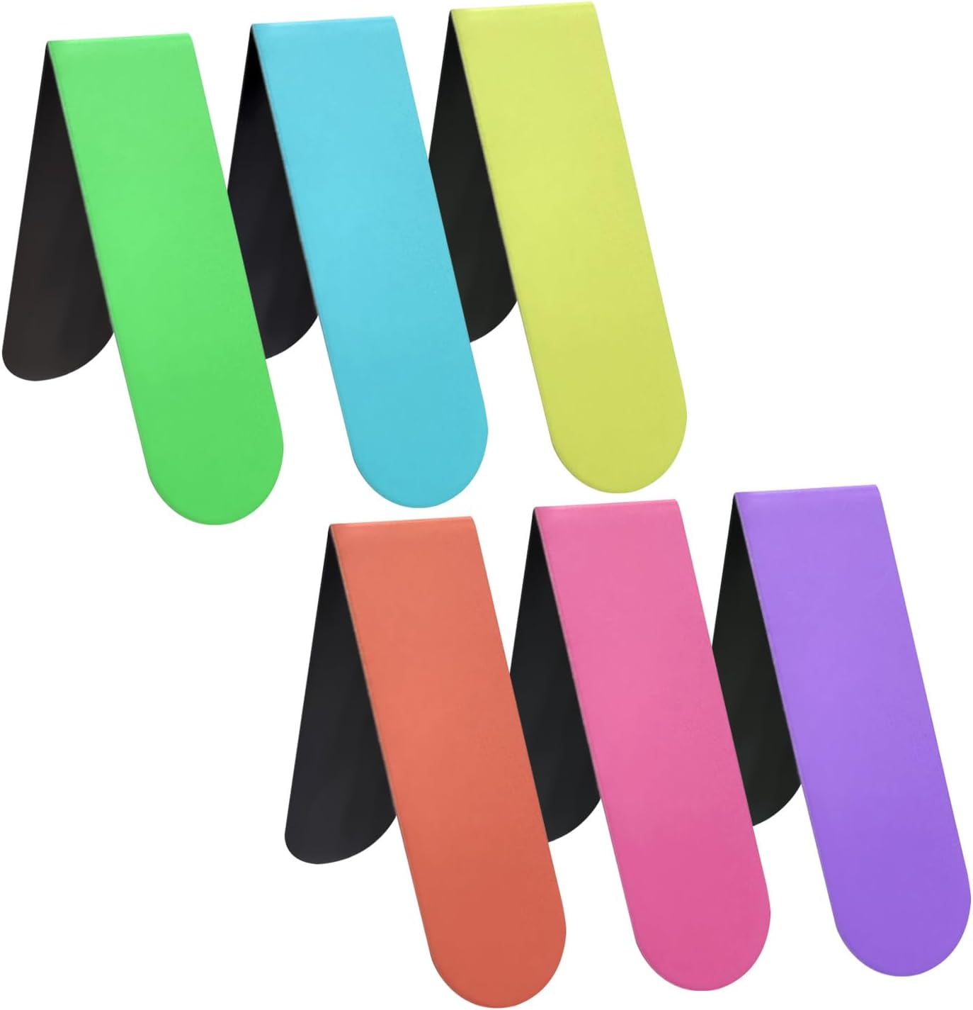 6pcs Magnetic Bookmark Cute Solid Colorful Page Marker Clip 6 Colors ...