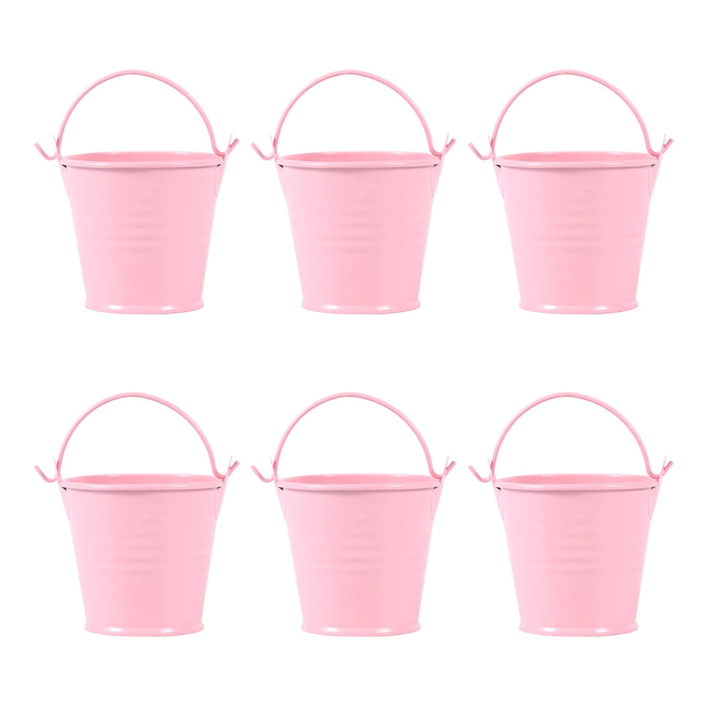 6pcs Metal Buckets Tin Pails for Votive Small Plants - Walmart.com