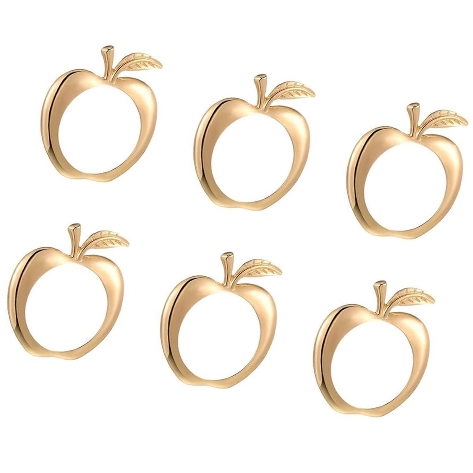 6pcs Metal Napkin Holder Simple Creative Fruit Napkin Rings for Parties ...