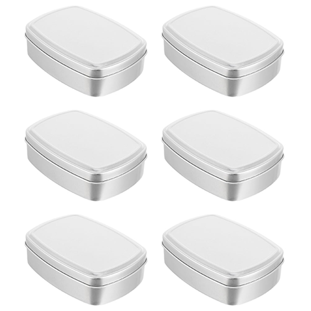 6pcs Metal Rectangular Empty Storage Box Aluminum Soap Boxes Metal ...