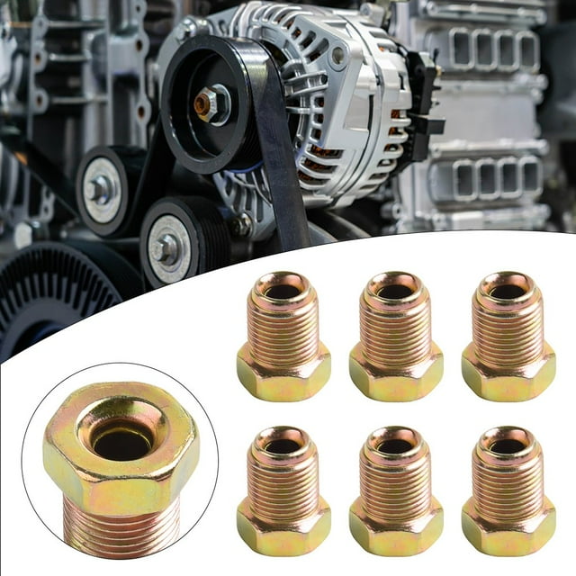 6pcs Metric Brake Pipe Fittings Unions Brake Line Fitting Kit For ...