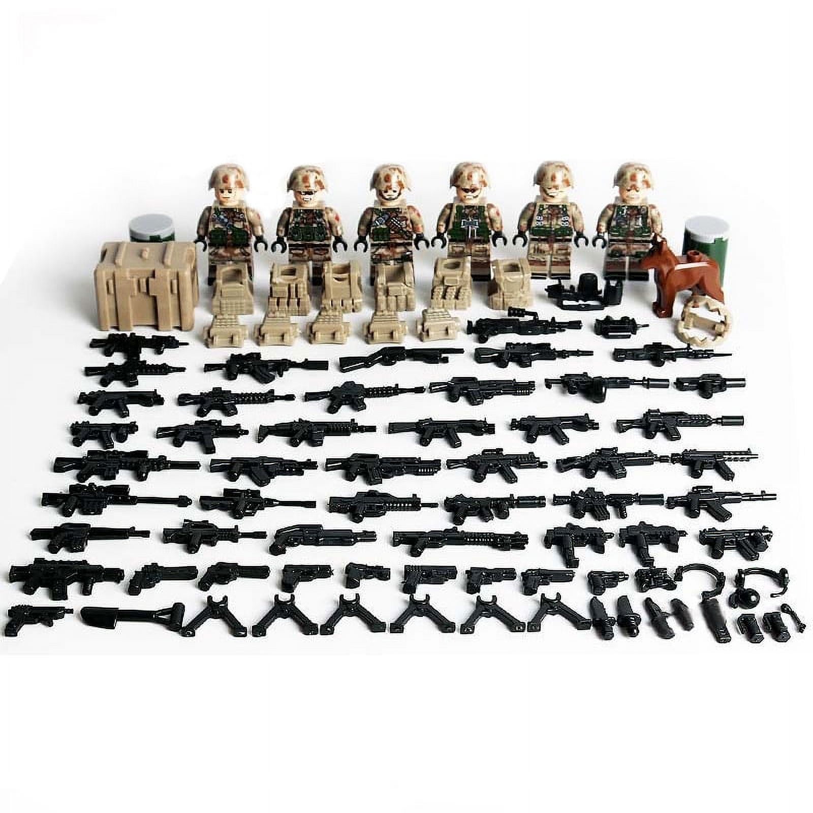 6pcs Military Minifigures Tactical Team Set with Detailed Accessories ...