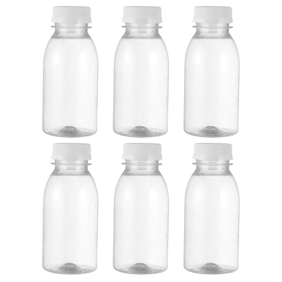 6pcs Milk Bottles Small Juice Bottles Leakproof Milk Bottles Portable ...