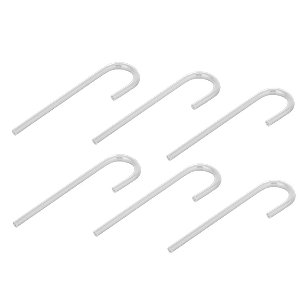 6pcs Mini Acrylic Shaped Tube For Aquarium Diffusion System Curvature ...