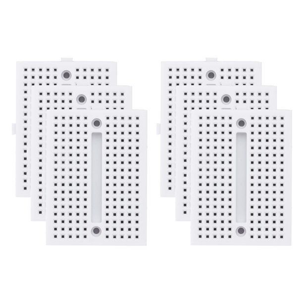 6pcs Mini Breadboard, Solderless Breadboard Small Breadboard 170 Tie Points Prototype PCB Bread ...