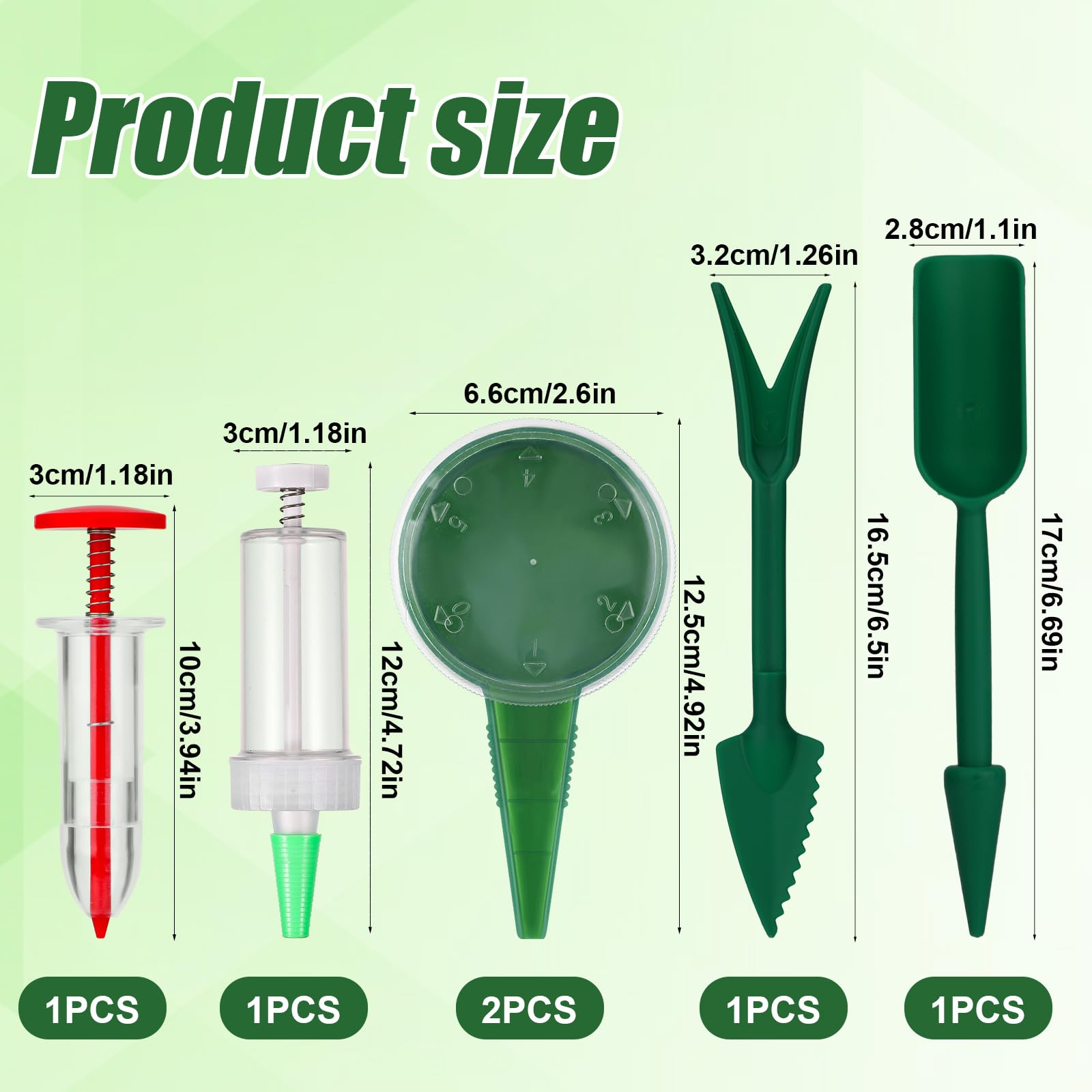 6pcs Mini Seed Spreader Set, Plastic Round H2FSDSowing Seed Dispenser ...