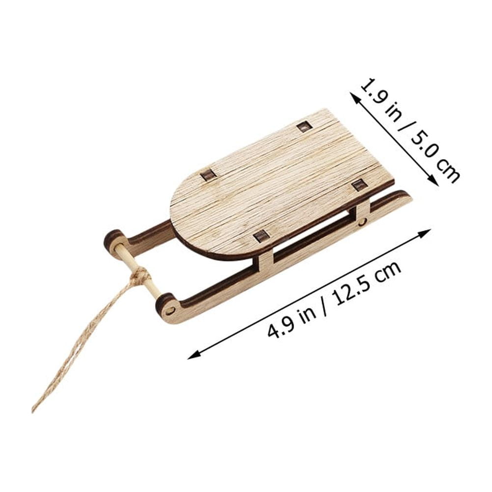 6pcs Mini Sleighs Miniature Wooden Kit Tabletop Wood Sleighs - Walmart.com