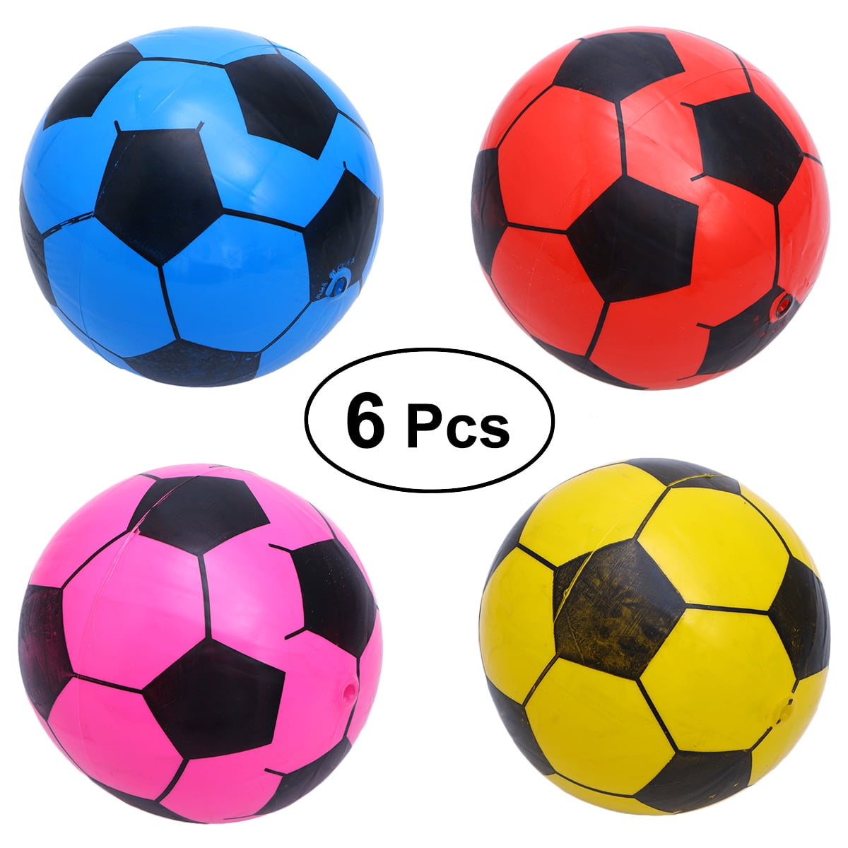 6pcs Mini Soccer Inflatable Football Softball Ball Girl Party Favors ...