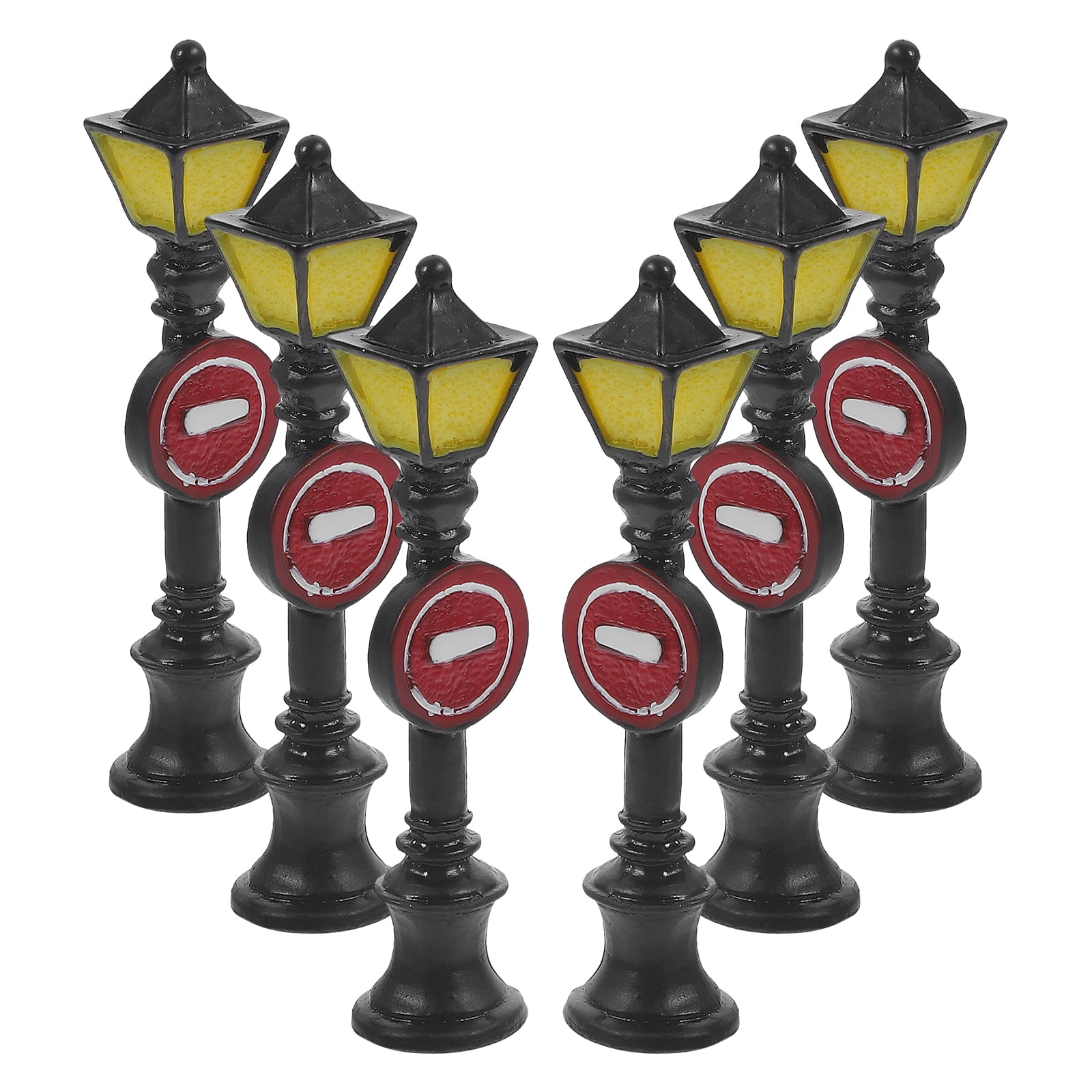 6pcs Mini Street Light Models Miniature Street Lamp Models Miniature ...