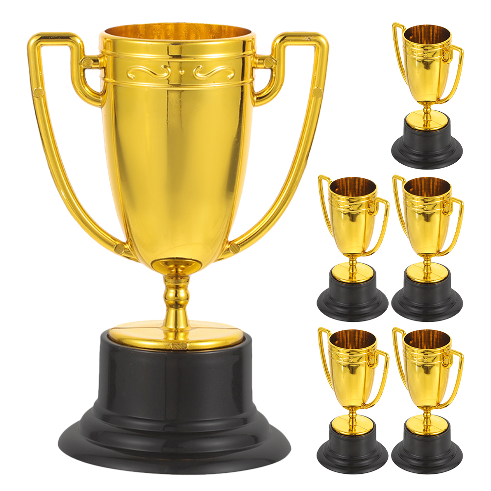 LIFKOME 6pcs Golden Plastic Mini Trophy Cups for Awarding Sports Events ...