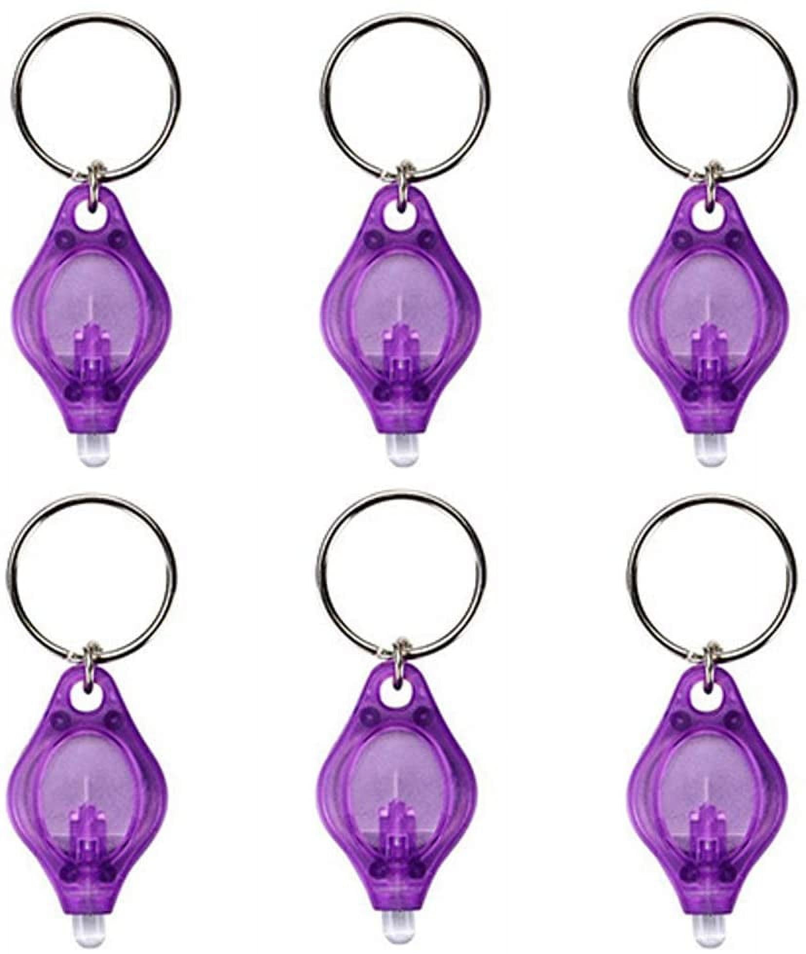 6pcs Mini UV LED Keychain Flashlight, 395 Nano UV Lamp Keychain ...