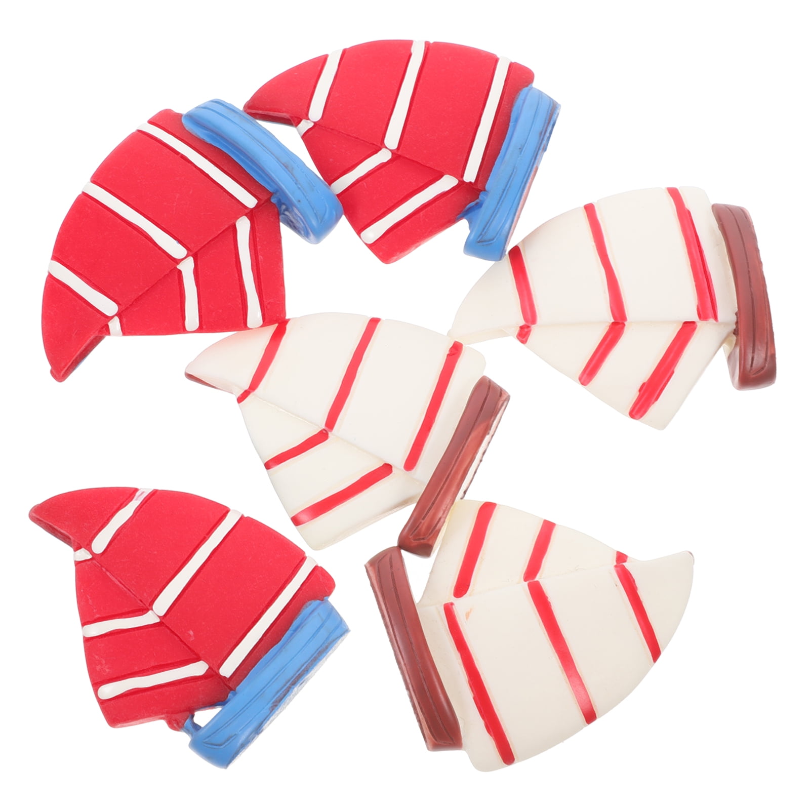 6pcs Miniature Nautical Boat Figurines Mini Sailing Boat Model Nautical ...