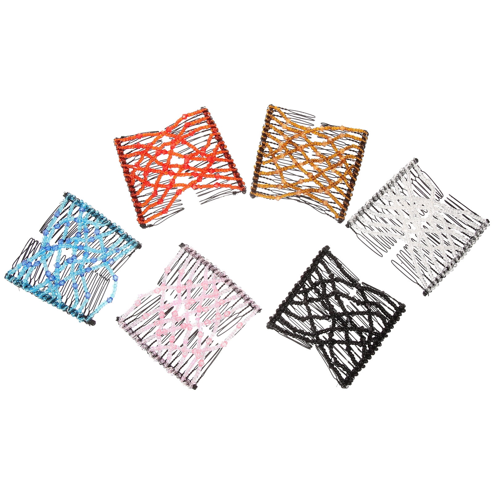 6pcs Multivariant Combs Beads String Combs Hair Styling Combs Hair Updo ...