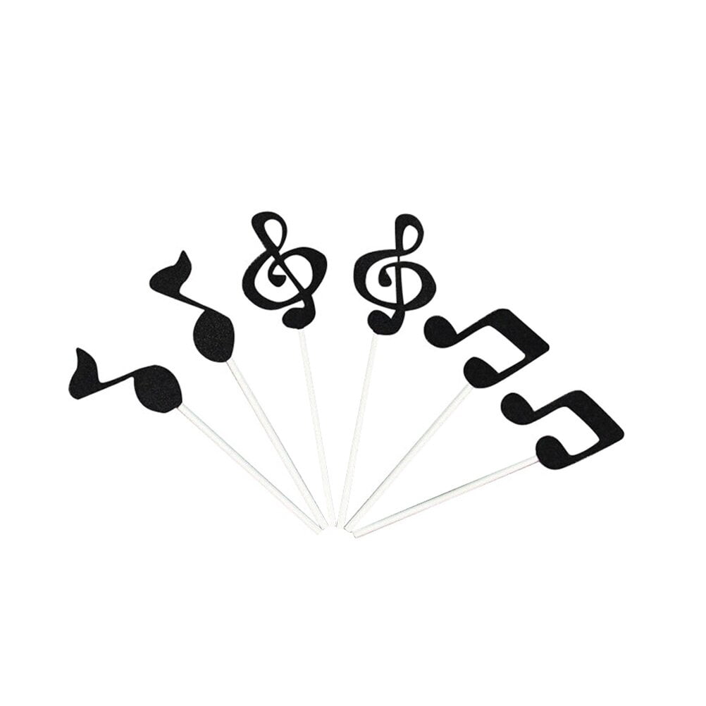 PTOOTP Musical Symbol Cupcake Picks For Home Decoration Families 6Pcs ...