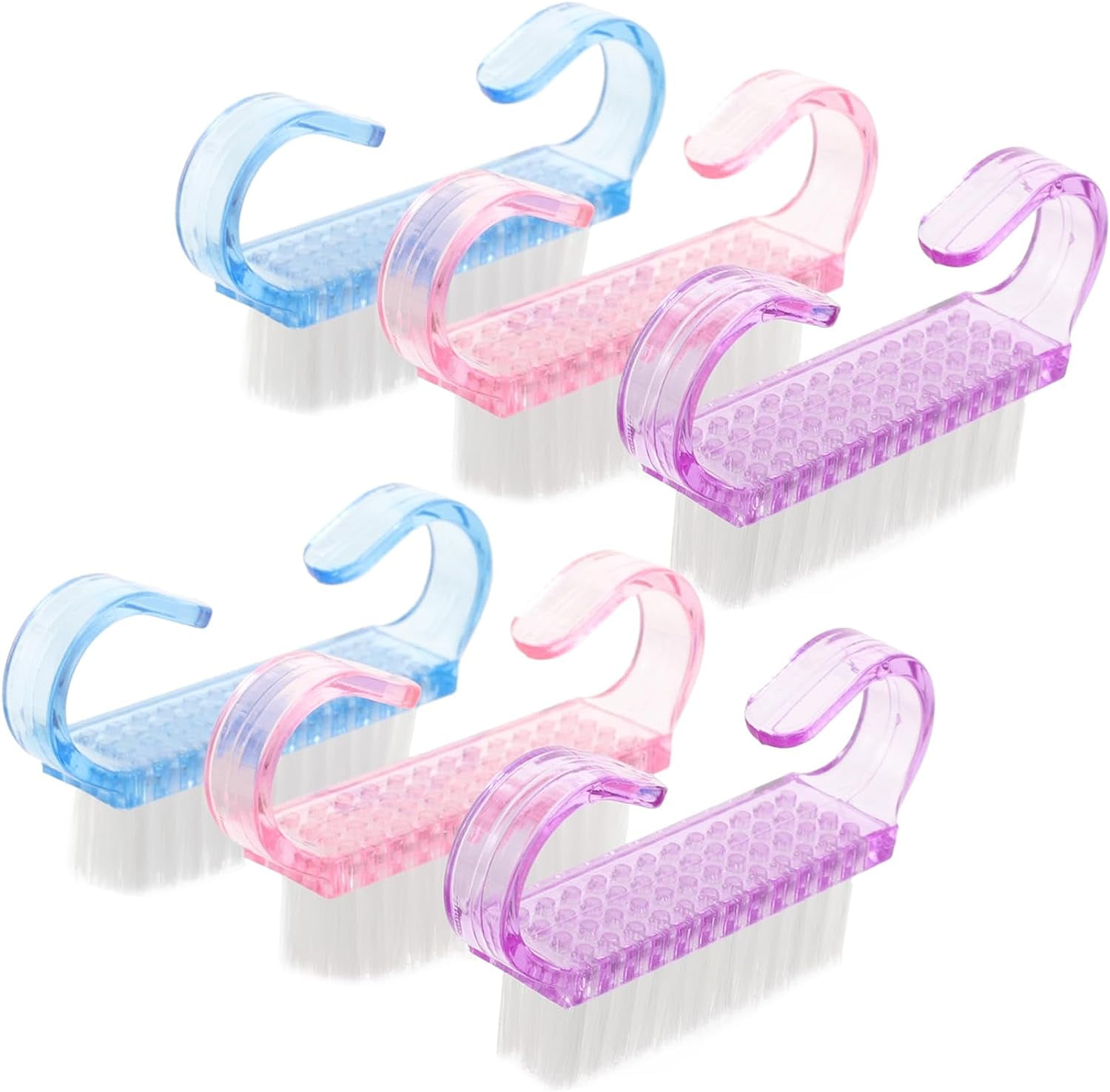 6pcs Nail Scrubbing Brush Pedicure Brushes Finger Nail Brush Cleaner ...