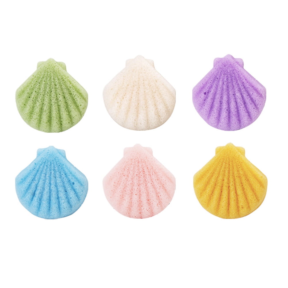 6pcs Natural Facial Cleaning Sponge Face Washing Puff Face Cleansing ...