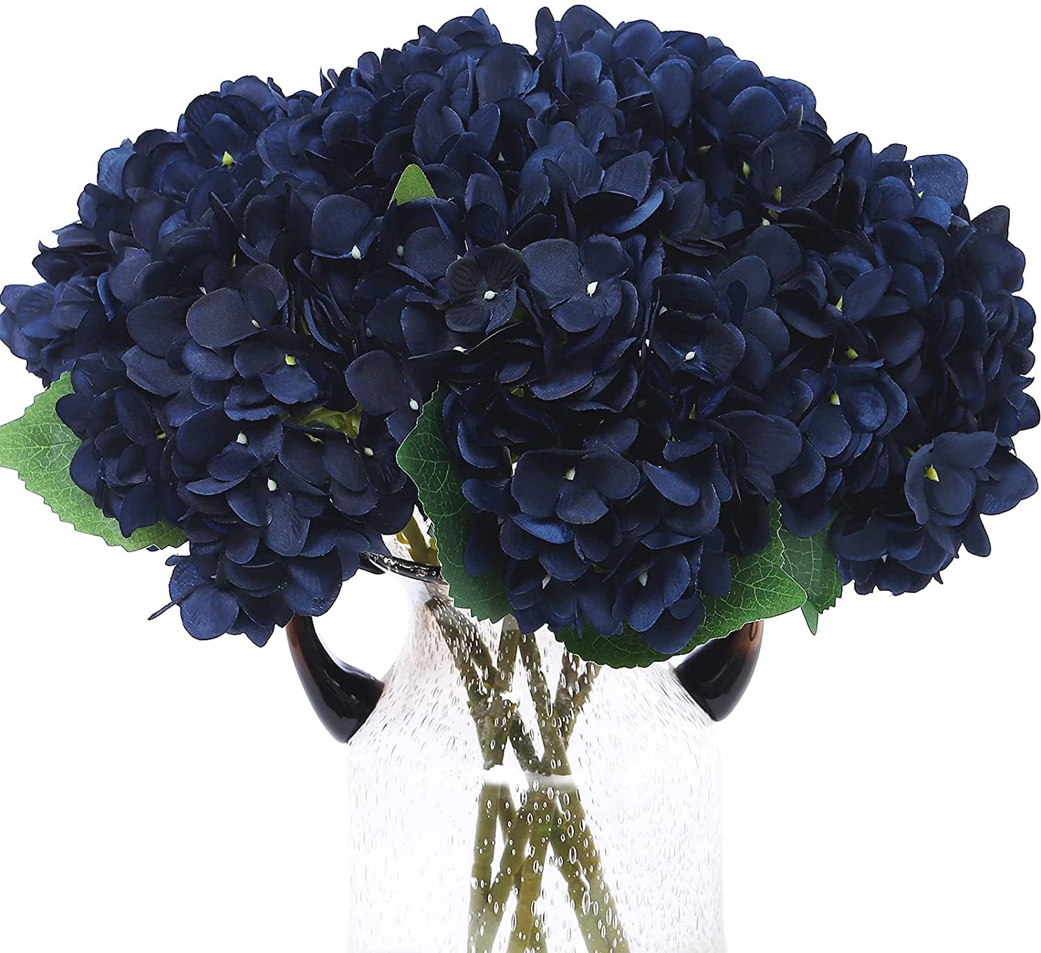 6pcs Nava Blue Silk Flower Artificial Hydrangea Flowers Floral ...