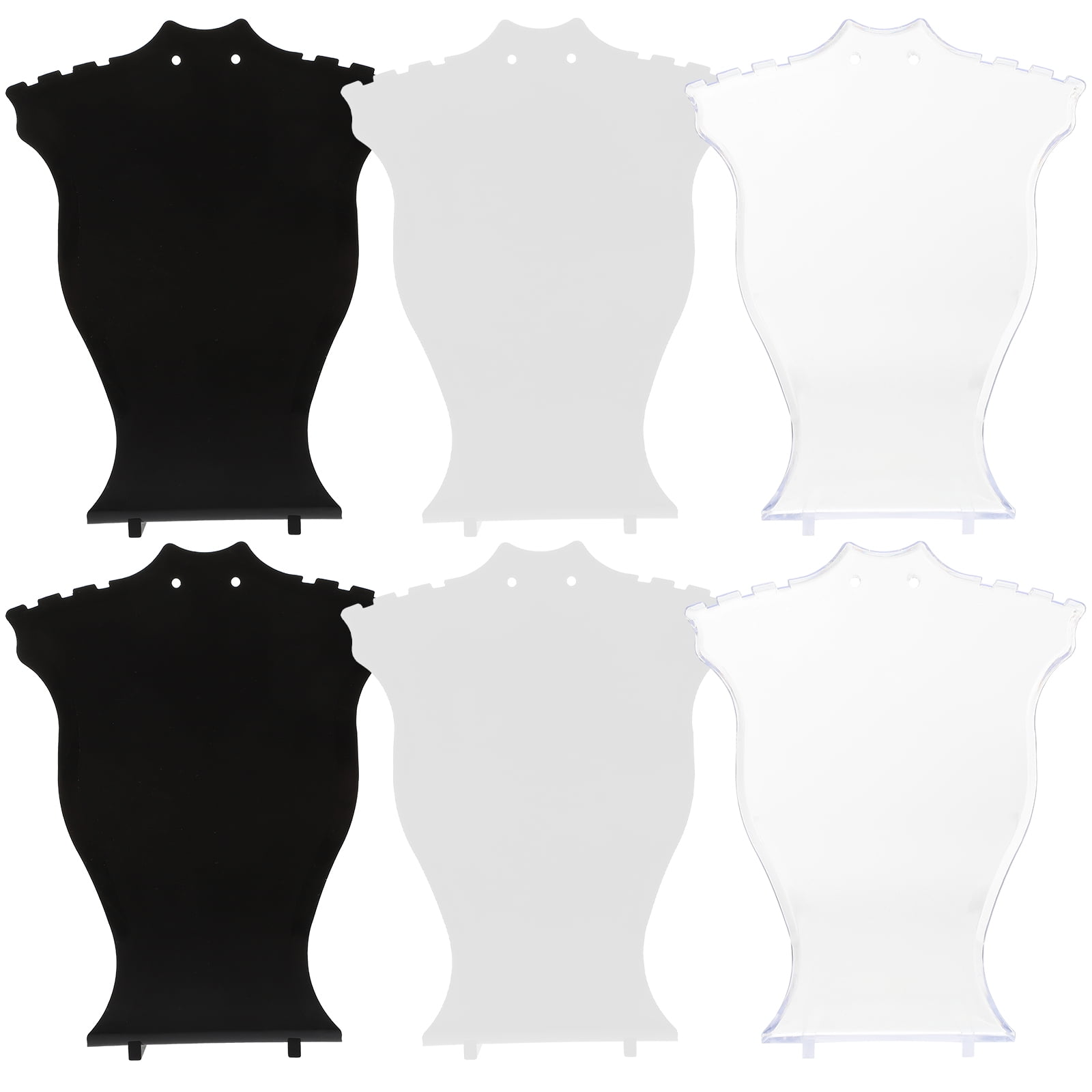 6pcs Necklace Display Bust Stand Practical Necklace Display Stand ...