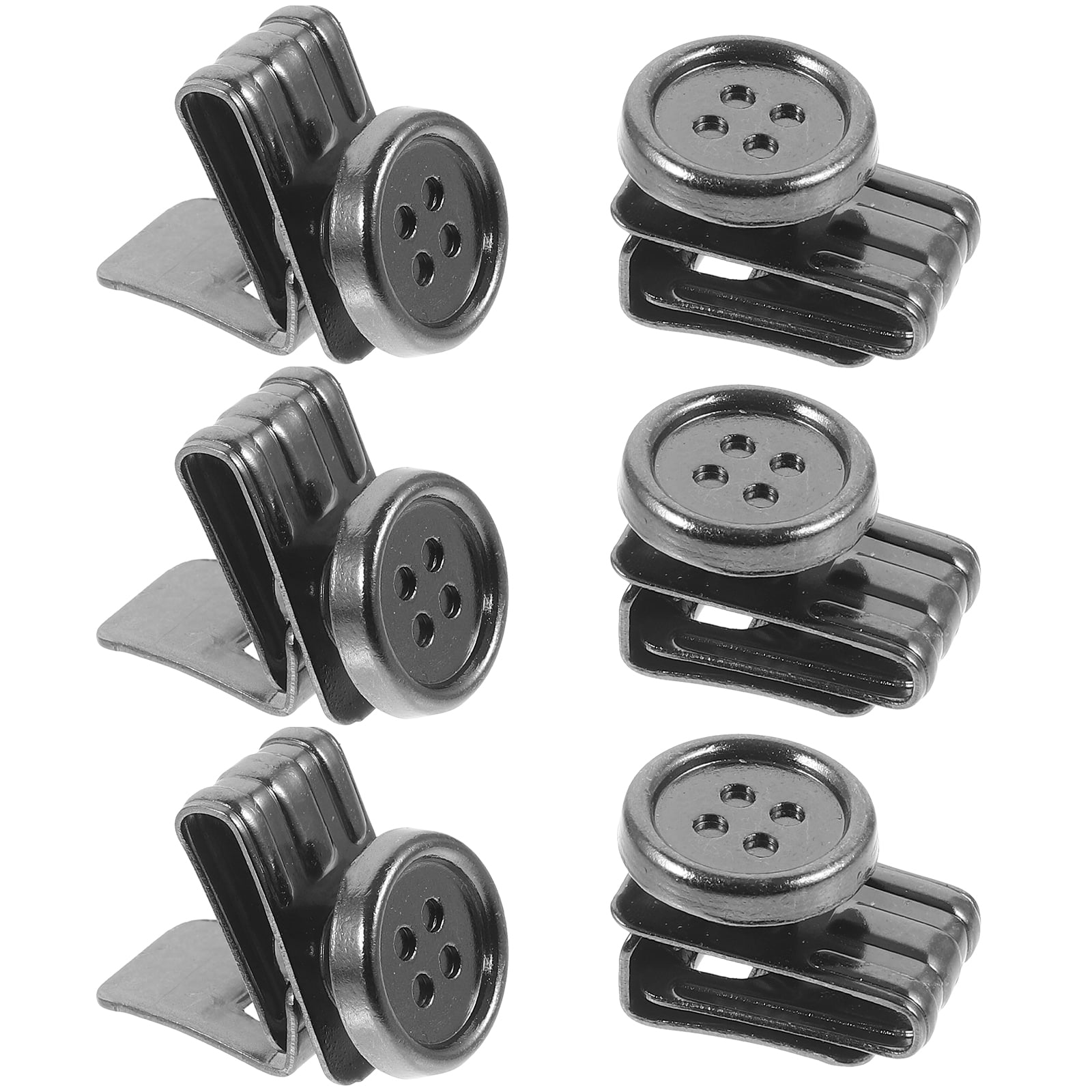 6pcs No Sew Metal Button Clip On Braces Bachelor Buttons for Suspenders ...