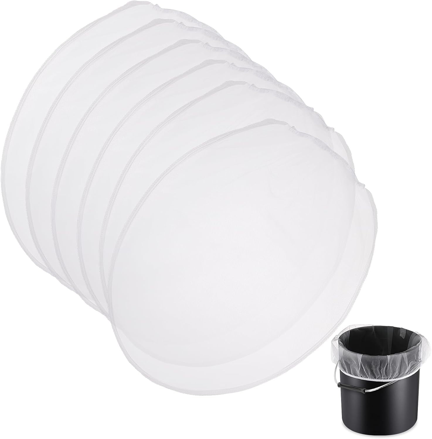 6pcs Nylon Paint Strainer Bags for 5 Gallon Buckets, White Paint ...