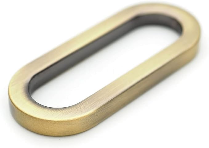 6pcs Oval Rings Flat Metal Purse Ring Buckle Strap Keeper Loop DIY Bag ...