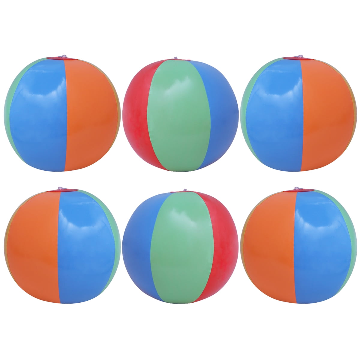 6pcs PVC Inflatable Beach Ball Six Color Inflatable Ocean Beach Ball ...