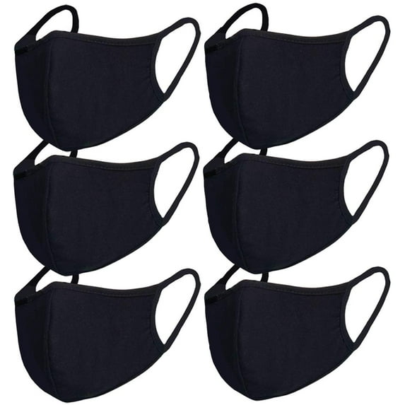 6pcs/Pack Black Mask Windproof Dustproof Masks Breathable Reusable ...