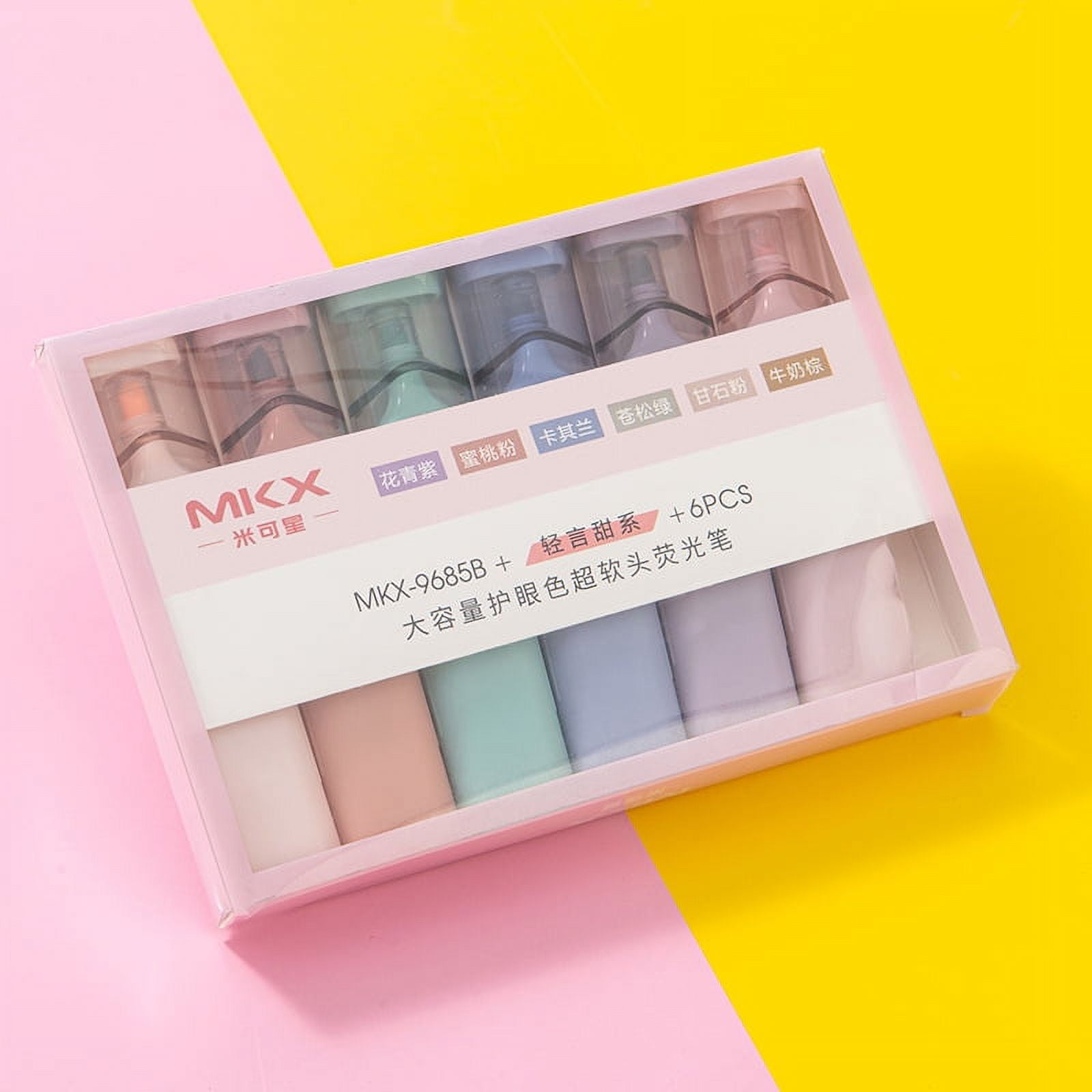6pcs Pastel Color Highlighter Water Base Ink Mark Pen Scented ...