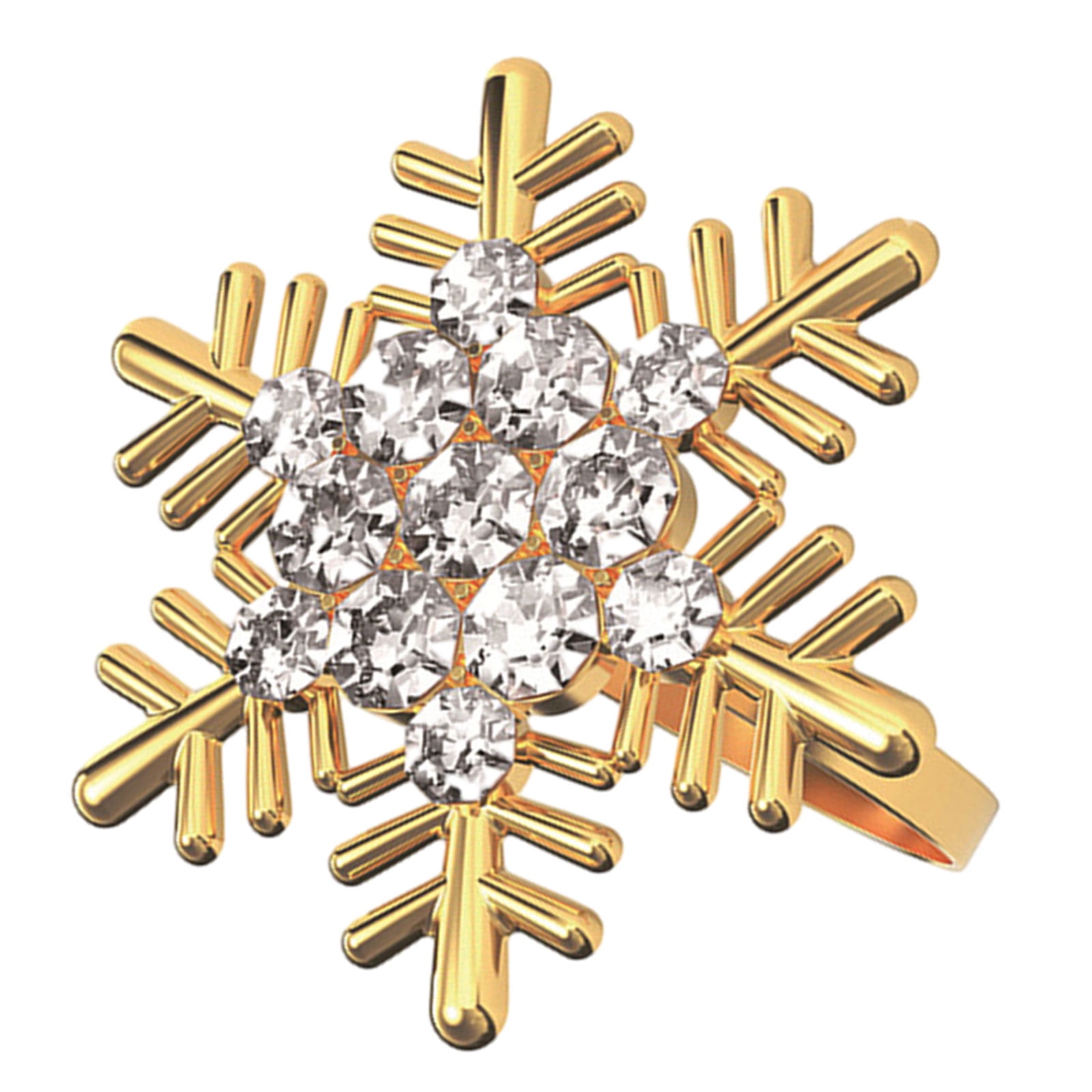 6pcs Pearls Napkin Rings for Christmas Party Elegant Snowflake Napkin ...