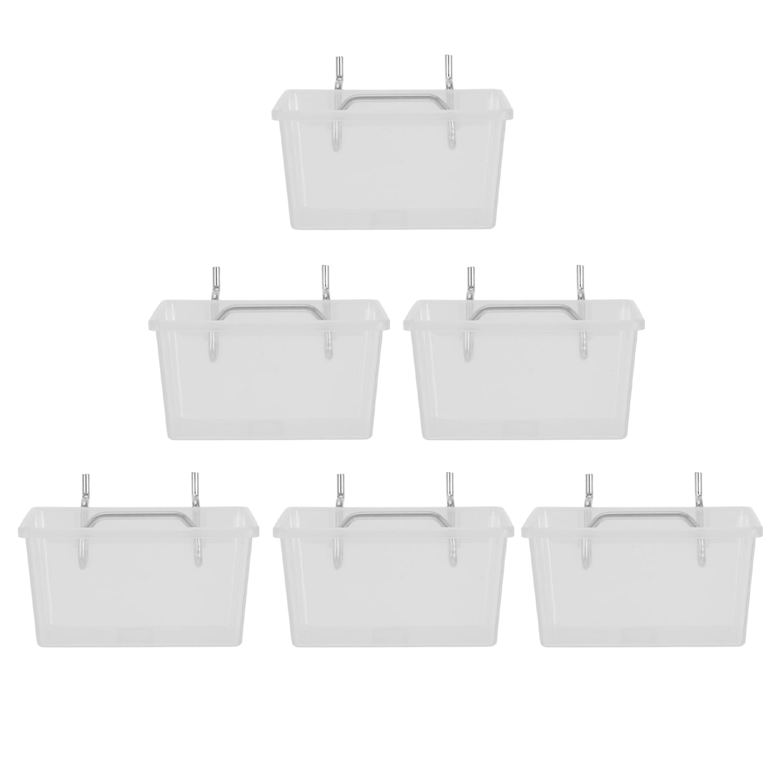 Homoyoyo Clear Pegboard Storage Bins 6-Pack for Tool Organizers ...