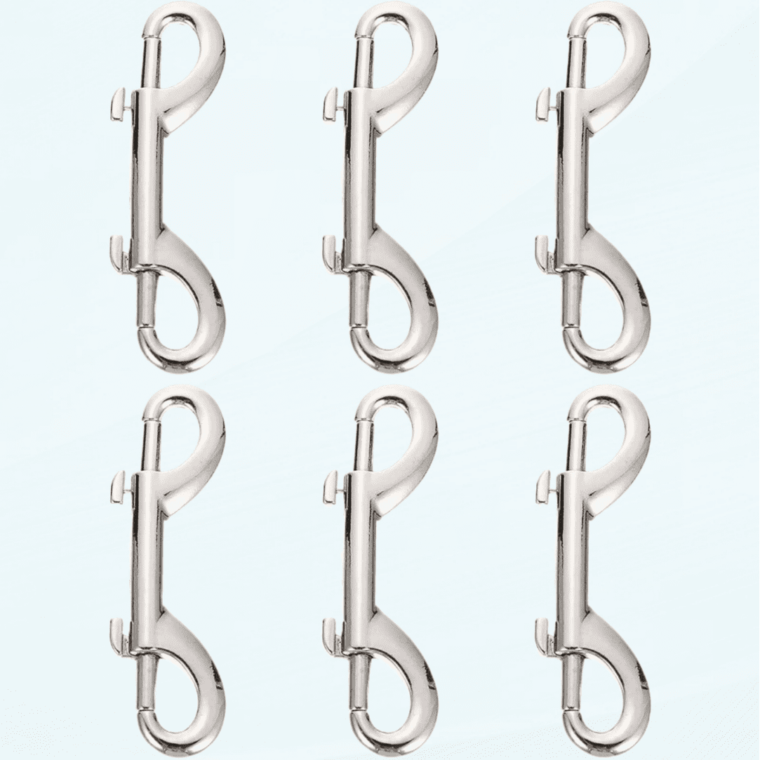 6pcs Pet Leash Double Ended Bolt Snaps HookAlloy Hook Metal Clips Snaps ...