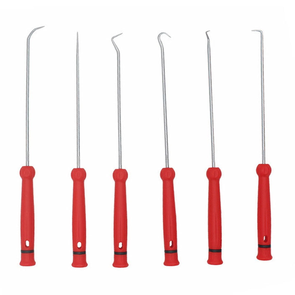 6pcs Pick Hook Set Extra Long O-Ring And Seal Remover Soft Grip ...