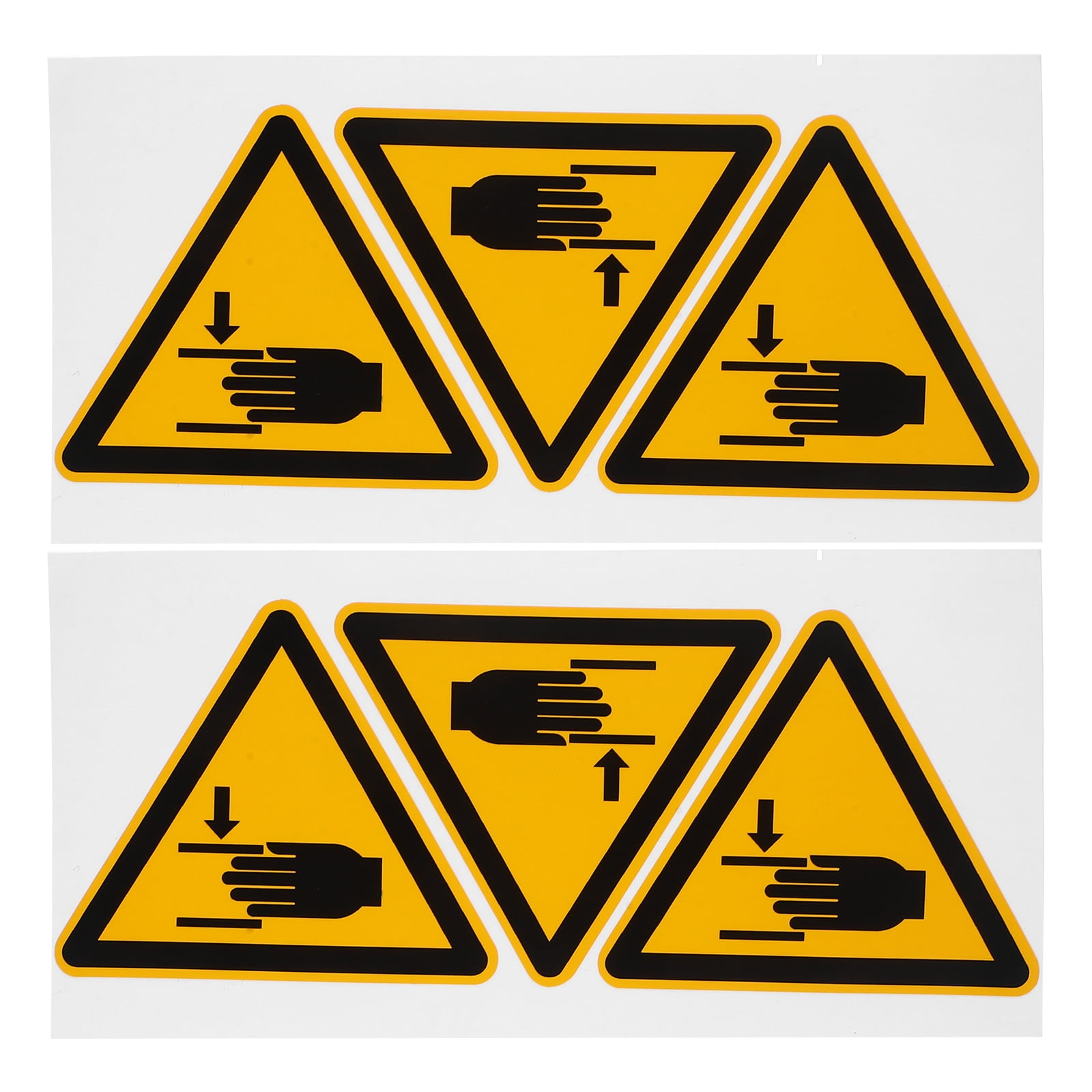 6pcs Pinch Safety Warning Stickers Adhesive Keep Hands Labels Caution ...