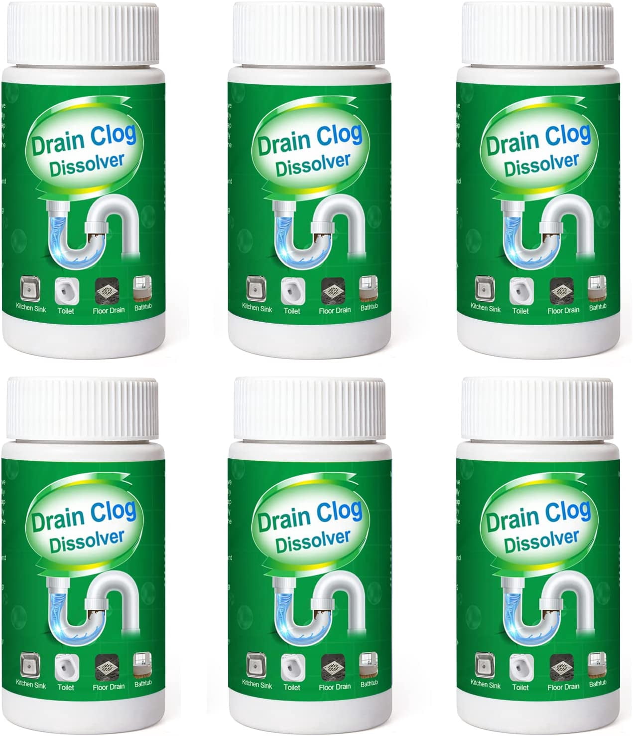 6pcs Pipe Dredge, Bubble Bombs Drain Cleaner, Powerful Sink and Drain ...
