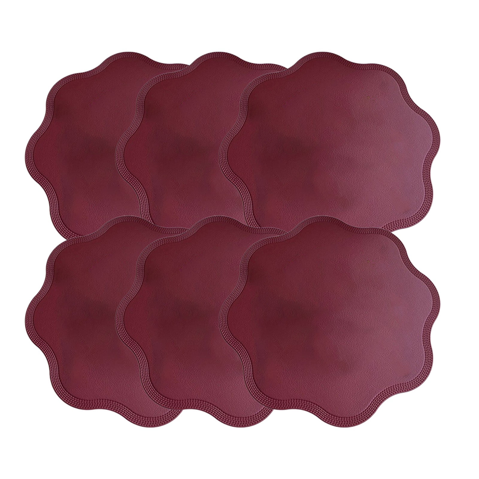 6pcs Placemats, Table Mat PVC Heat-Resistant, Washable, Wipeable, Non ...