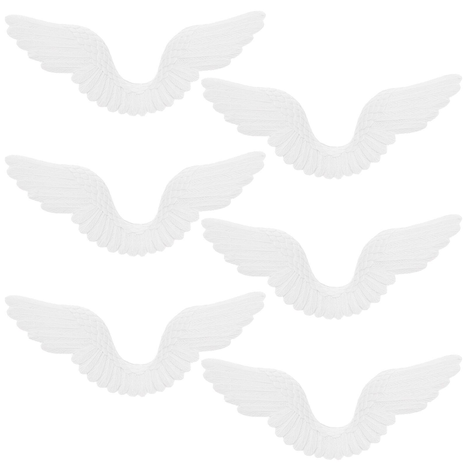 6pcs Plastic Angel Wings Ornaments Christmas DIY Crafts Accessories ...