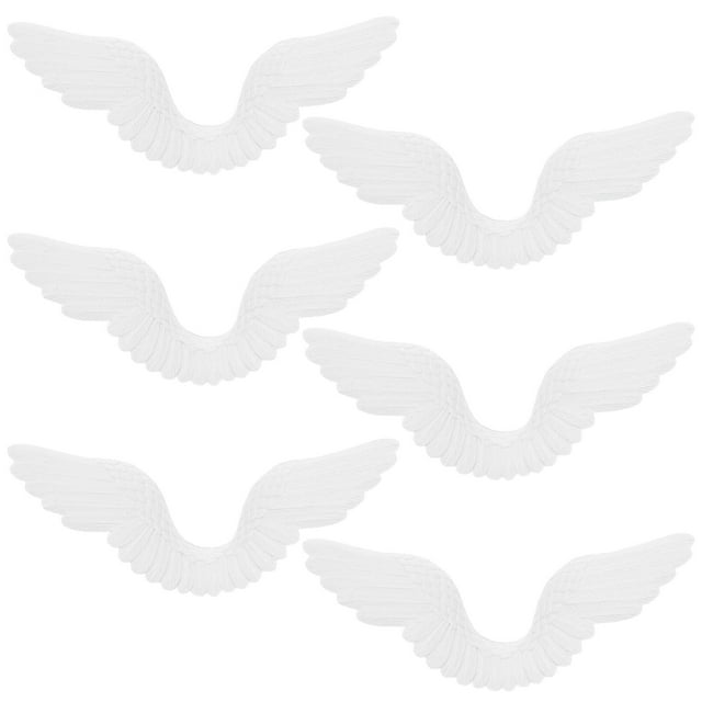 6pcs Plastic Angel Wings Ornaments Christmas DIY Crafts Accessories ...