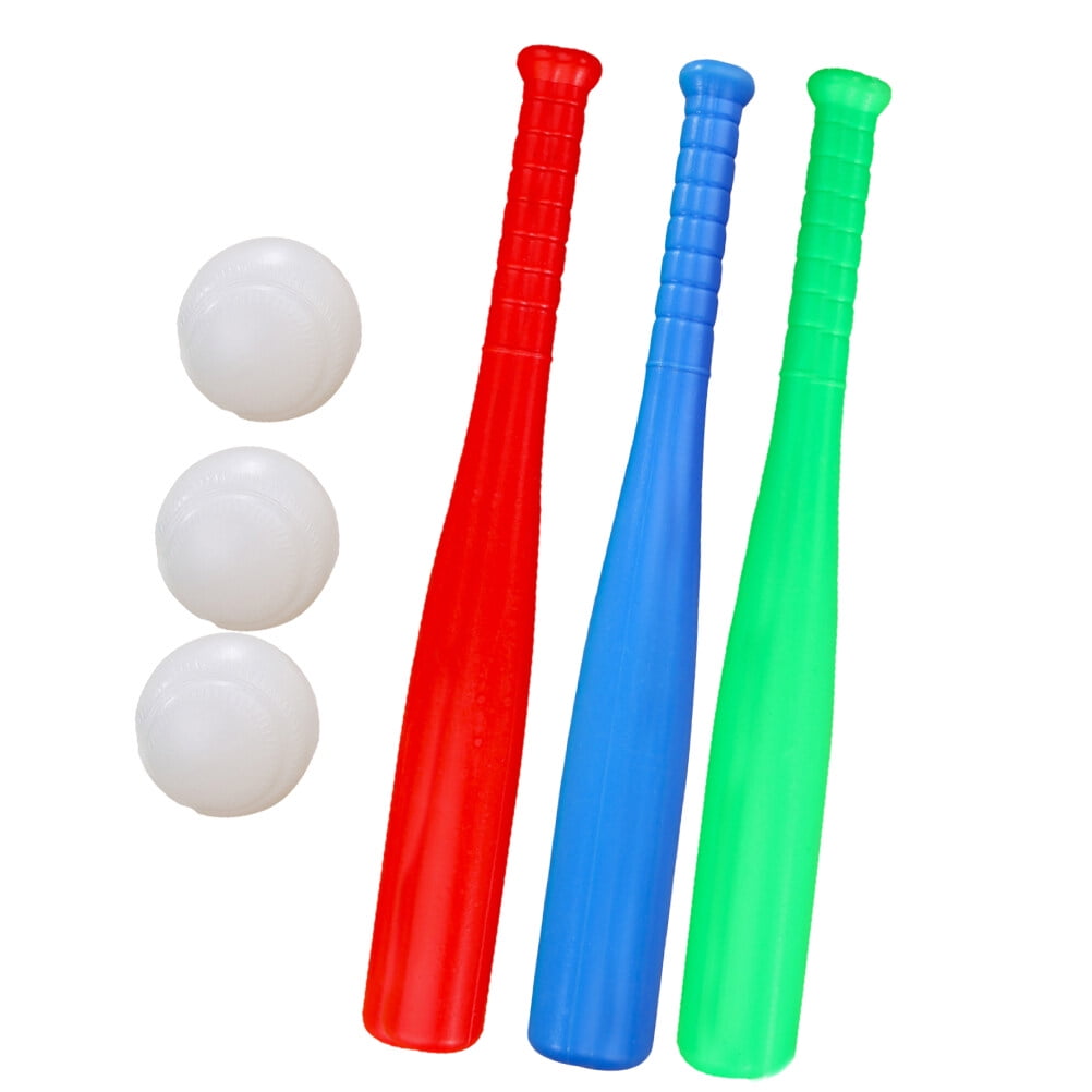 6pcs Plastic Baseball Bats Set Plastic Bats with Colorful Foam ...