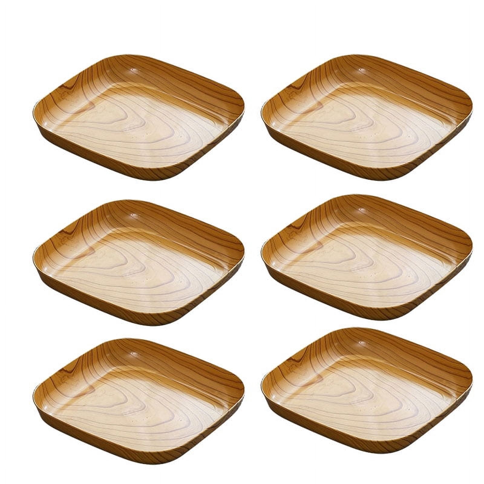 6pcs Plastic Dinner Plates for Eating Serving Platters for Food Dishes ...